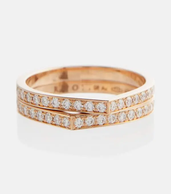 REPOSSI Antifer Rose Ring With Diamonds - Gold