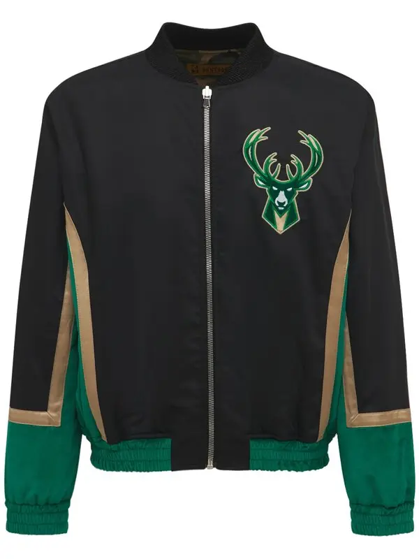 JUST DON Milwaukee Bucks Reversible Bomber Jacket