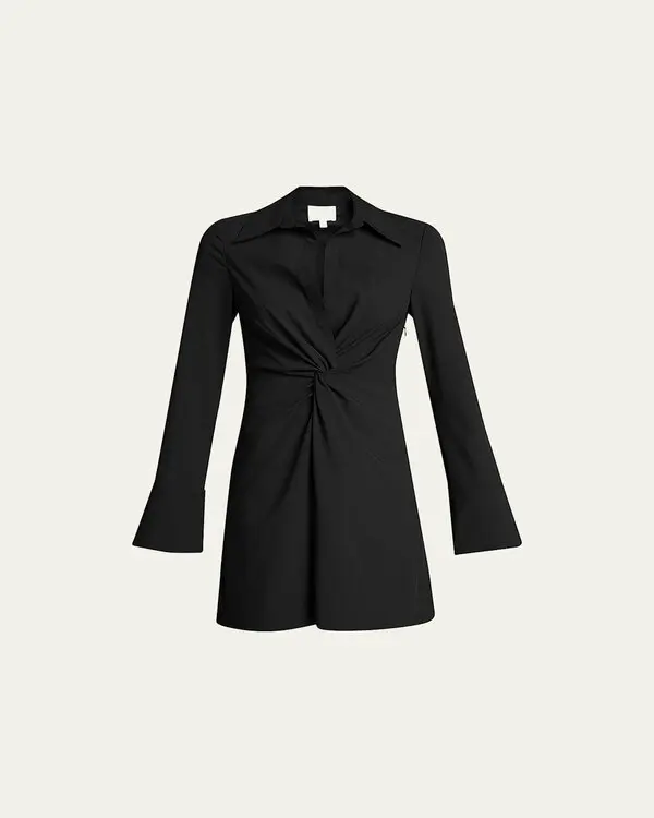 Cinq À Sept Mckenna Twist-front Dress - Black