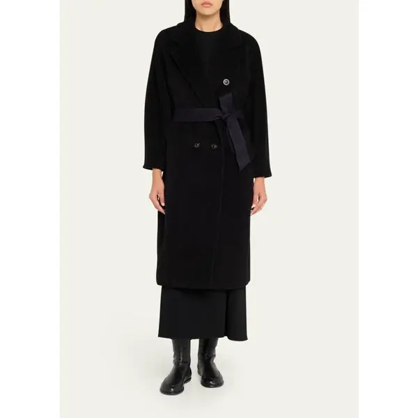 Max Mara Wool-cashmere Belted Madame Coat - Black