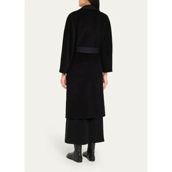 Max Mara Wool-cashmere Belted Madame Coat - Black