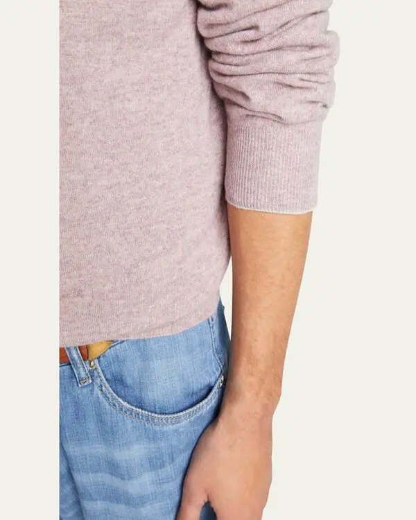 Brunello Cucinelli Cashmere Quarter-zip Pullover - Navy
