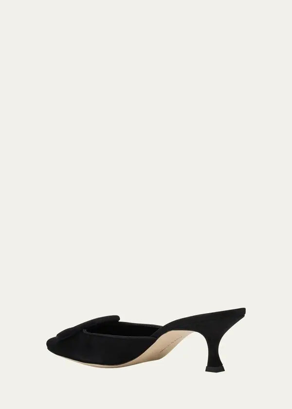 Manolo Blahnik Maysale Mules - Black