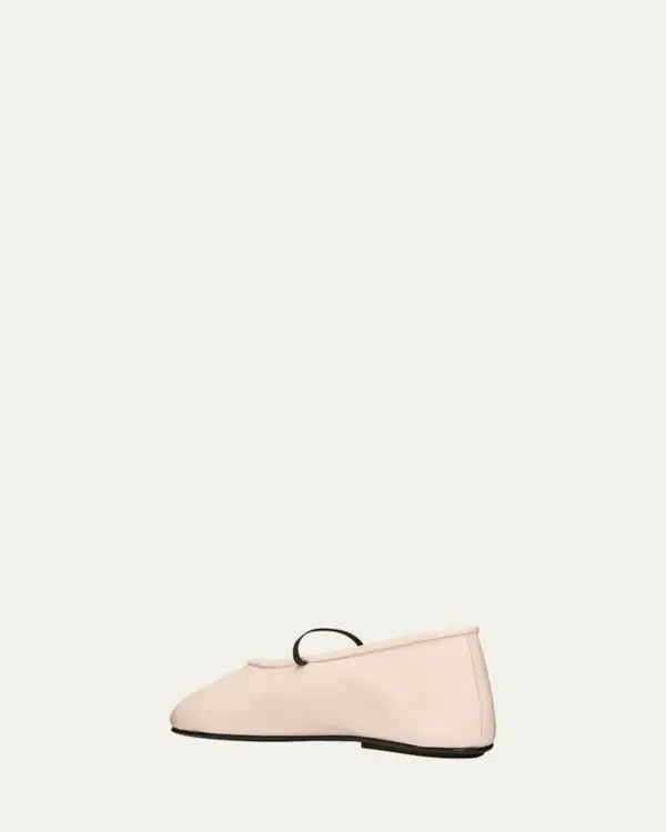 THE ROW Lambskin Ballerina Flats - Milk