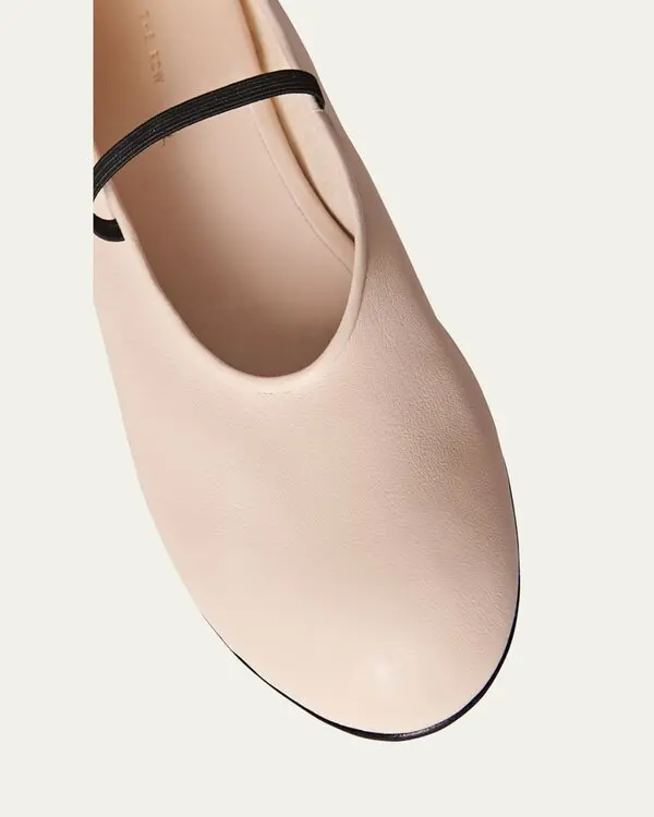 THE ROW Lambskin Ballerina Flats - Milk