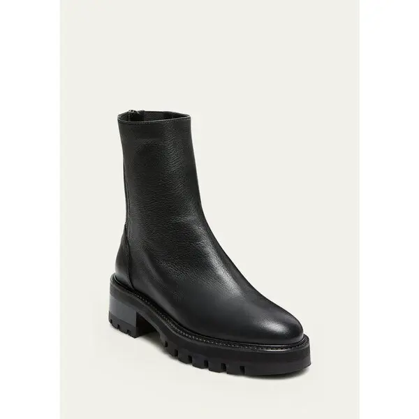 AQUAZZURA St Honore Leather Zip Booties