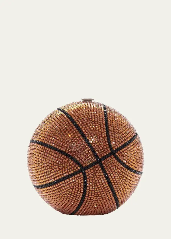 Judith Leiber Basketball Crystal Sphere Clutch Bag