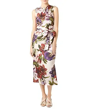 HOBBS LONDON Thao Belted Floral Dress