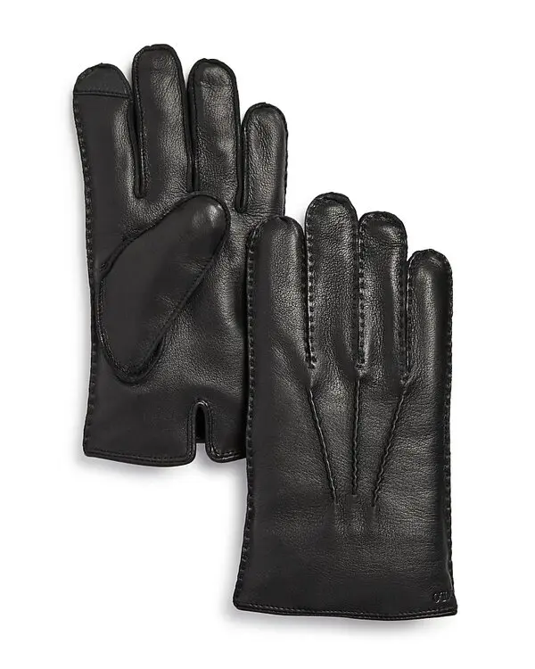 Polo Ralph Lauren Cashmere-lined Leather Gloves - Black