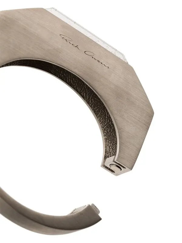 Rick Owens Crystal-Embellished Bangle Bracelet - Silver | Editorialist