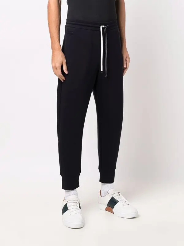 Emporio Armani Tapered-leg Solid Trackpants - Blue