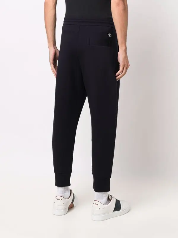 Emporio Armani Tapered-leg Solid Trackpants - Blue