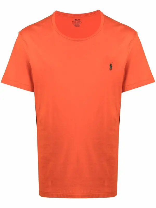Polo Ralph Lauren Embroidered-logo Short-sleeve T-shirt - Orange