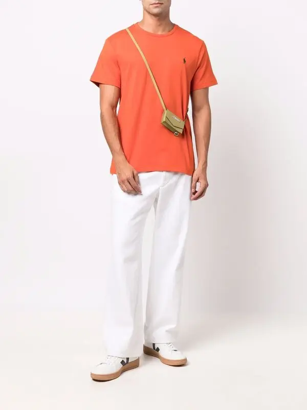 Polo Ralph Lauren Embroidered-logo Short-sleeve T-shirt - Orange