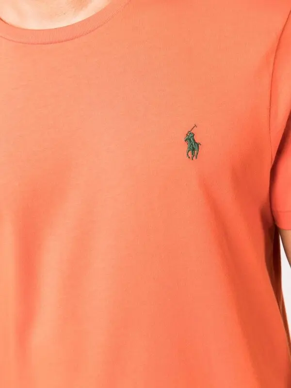 Polo Ralph Lauren Embroidered-logo Short-sleeve T-shirt - Orange