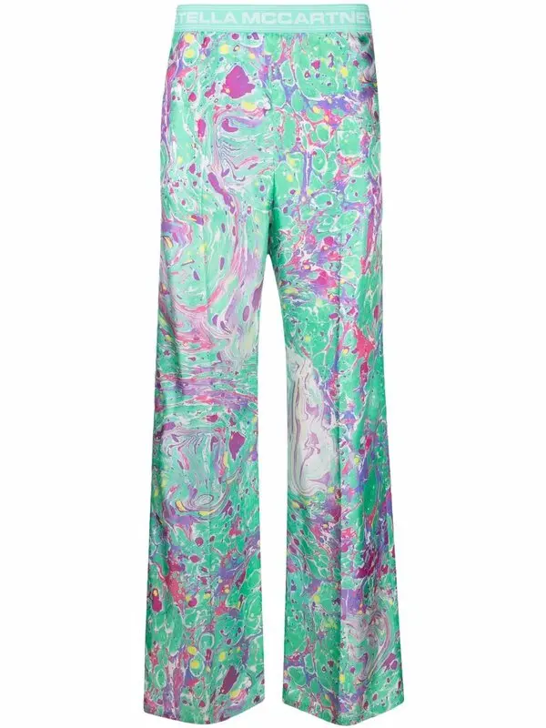 Stella McCartney X Ed Curtis Oil Swirl Trousers