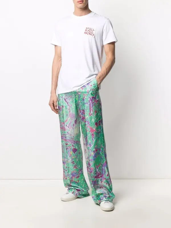 Stella McCartney X Ed Curtis Oil Swirl Trousers