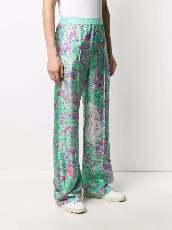 Stella McCartney X Ed Curtis Oil Swirl Trousers