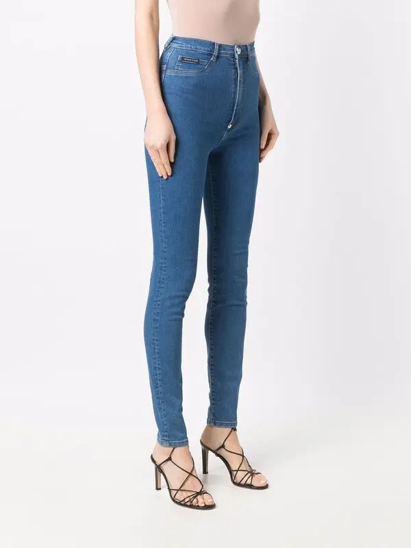 Philipp Plein High-waist Jeggings - Blue