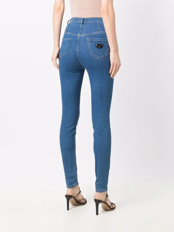 Philipp Plein High-waist Jeggings - Blue