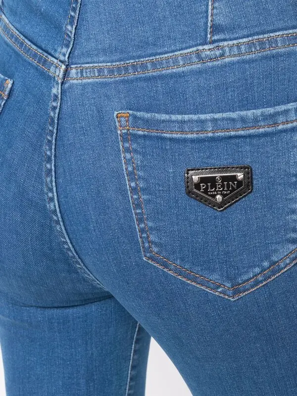 Philipp Plein High-waist Jeggings - Blue