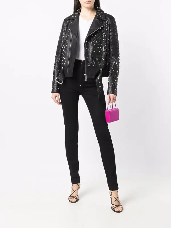 Philipp Plein Super High Waist Skinny Jeans - Black
