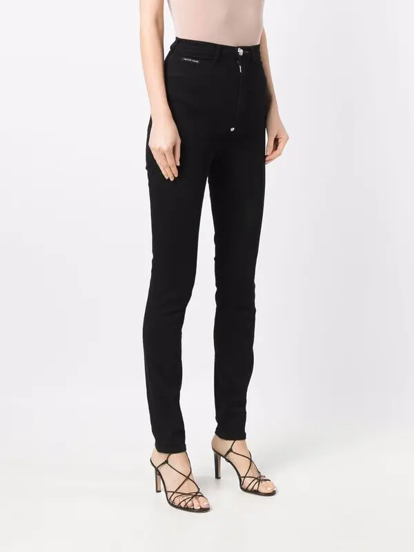 Philipp Plein Super High Waist Skinny Jeans - Black