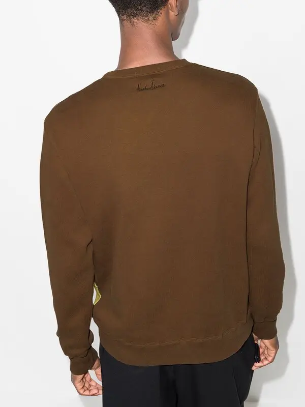 Undercoverism X Markus Akesson Painterly Print Sweatshirt In Brown