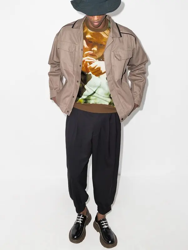 Undercoverism X Markus Akesson Painterly Print Sweatshirt In Brown