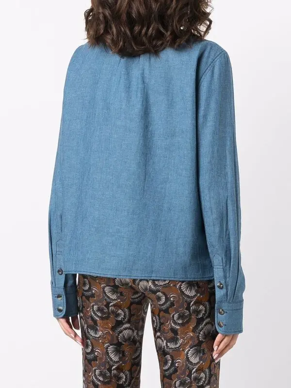 Tory Burch Ruffle-neck Blouse