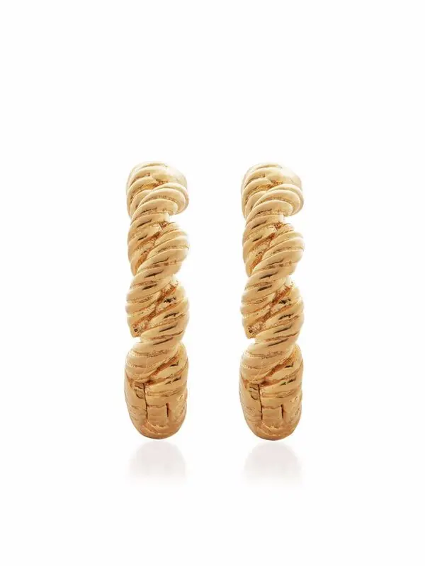 Monica Vinader Corda Huggie Earrings - Gold