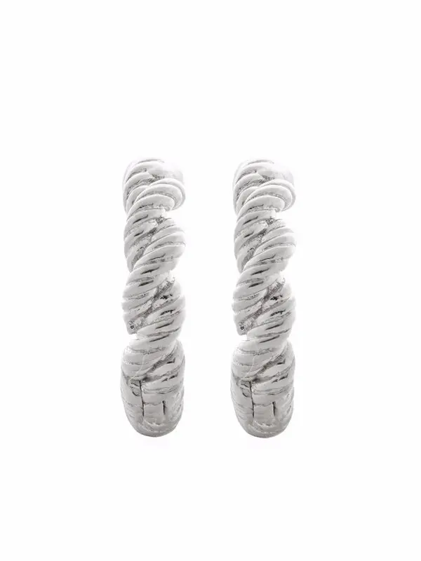 Monica Vinader Corda Huggie Earrings - Silver