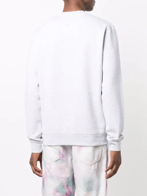 MSGM Logo-print Cotton Sweatshirt - Grey