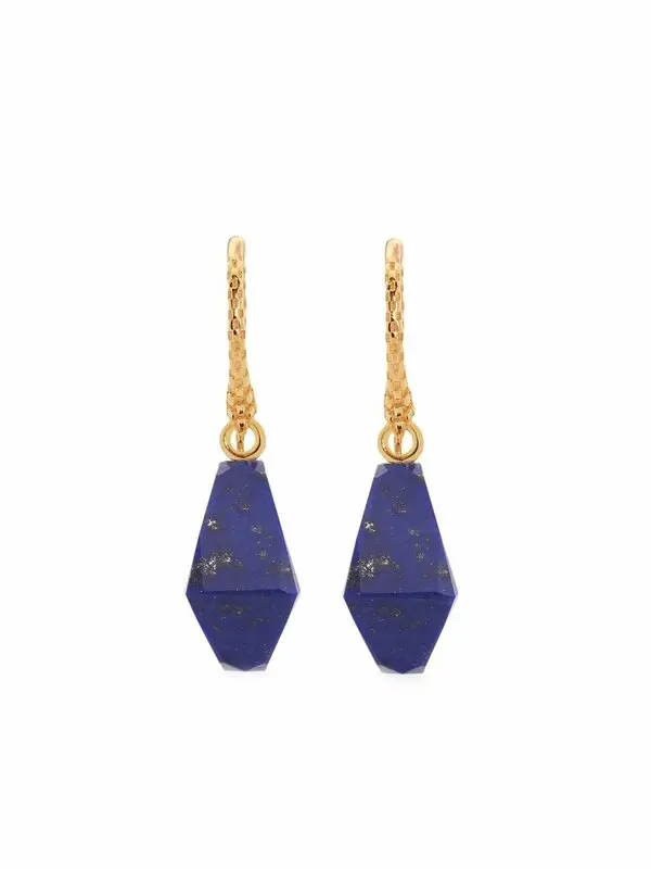Monica Vinader Geometric Gemstone Wire Earrings - Gold