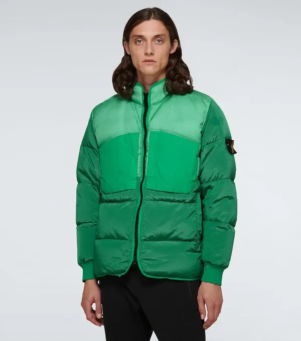 美品STONE  MODIFIED PANAMA DOWN COAT Stone Island Modified Panama 6/3 Ht Nylon Down-Tc Jacket - Green