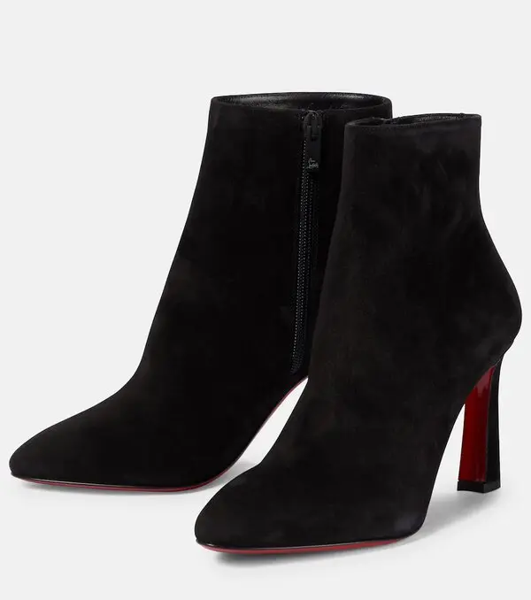 CHRISTIAN LOUBOUTIN Eleonor 85 Suede Ankle Boots