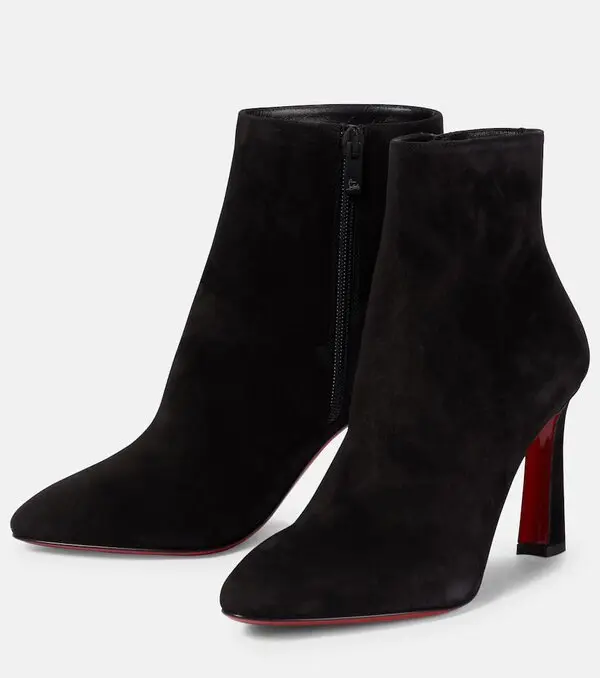 CHRISTIAN LOUBOUTIN Eleonor 85 Suede Ankle Boots