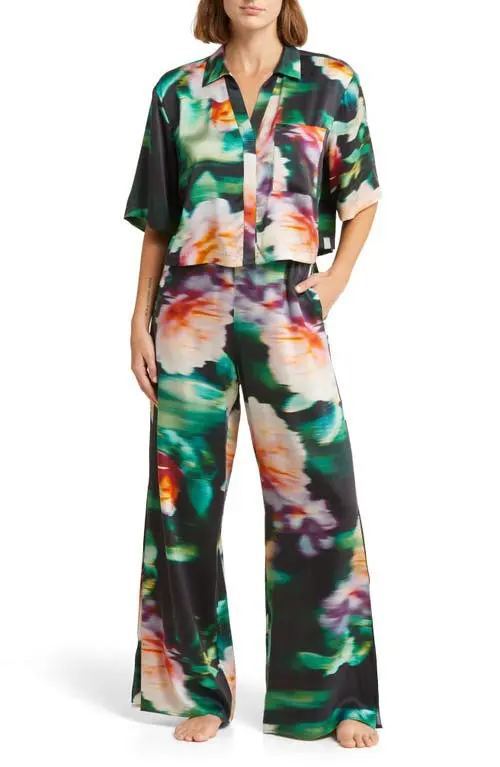 Lunya Washable High Waist Silk Pajamas - Aurora Garden