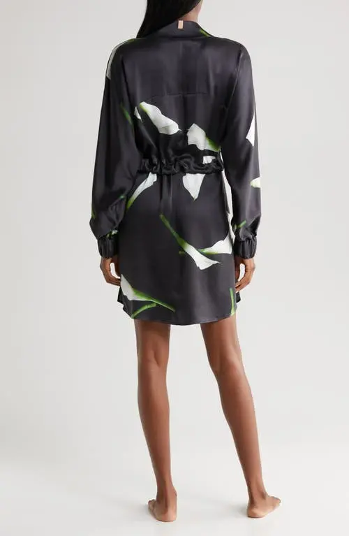 Lunya Washable Silk Robe - Floating Lily Large
