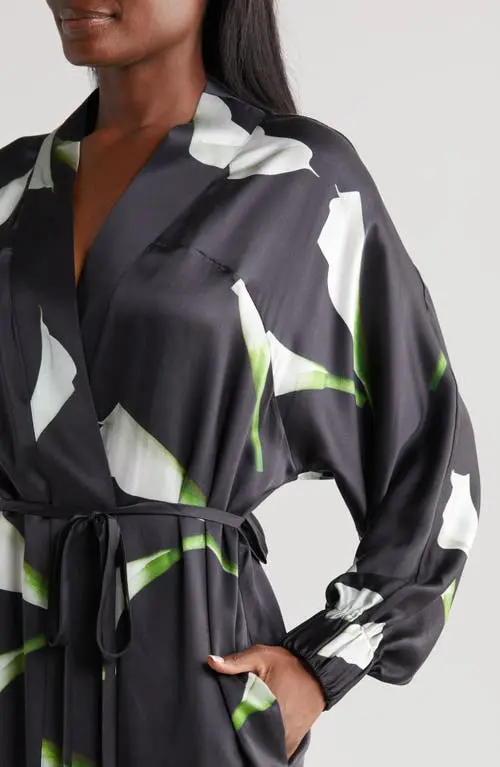 Lunya Washable Silk Robe - Floating Lily Large