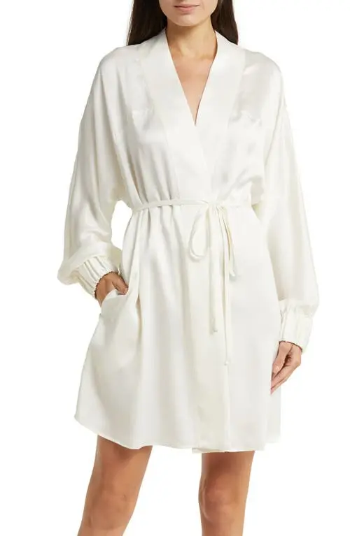 Lunya Washable Silk Robe - Tranquil White