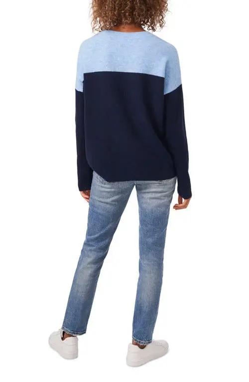 Vince Camuto Colorblock Sweater - Classic Navy