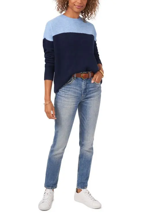 Vince Camuto Colorblock Sweater - Classic Navy
