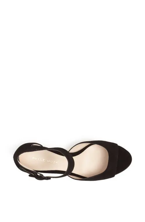 Pelle Moda Berlin Suede Sandal - Black Suede