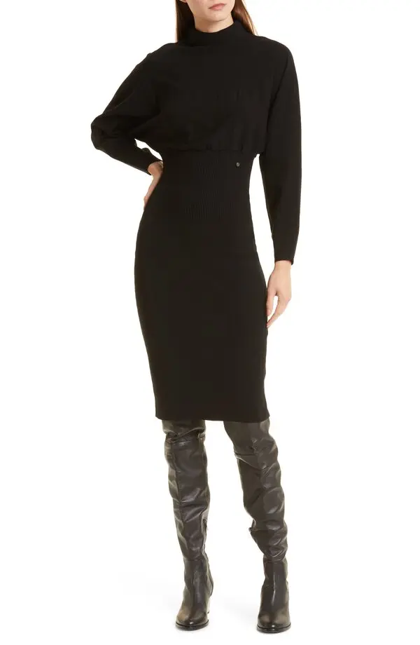 long sleeve mini prom dresses Lukea Long Sleeve Mini Dress | Navy | Womens