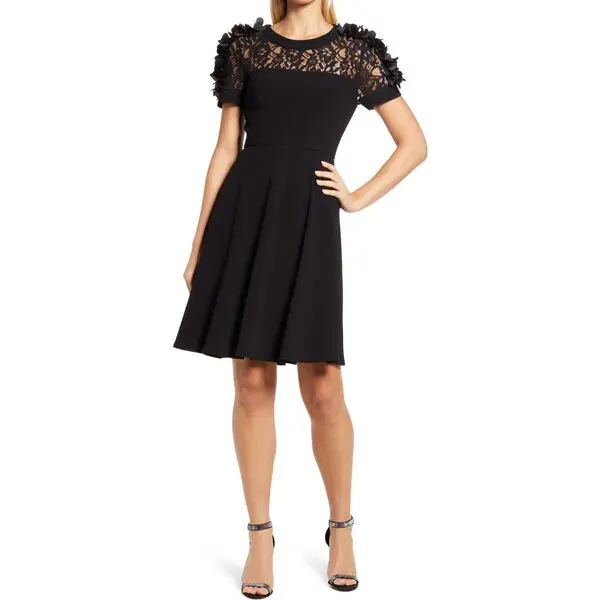 slim fit dress slacks Perla Flared Mini Dress main image 0