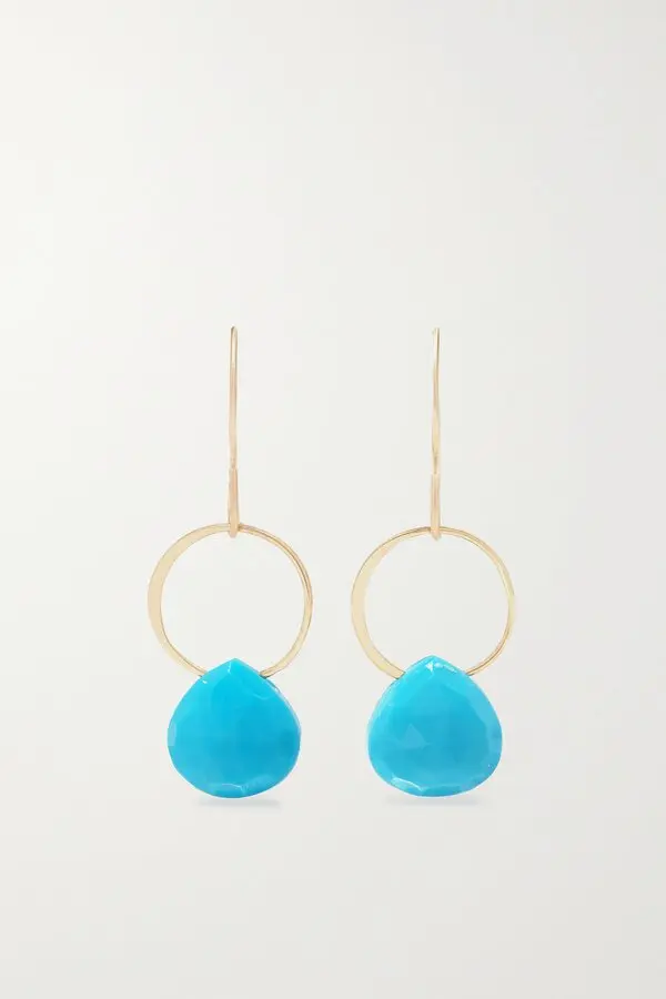 MELISSA JOY MANNING 14-karat Recycled Hoop Earrings - Blue