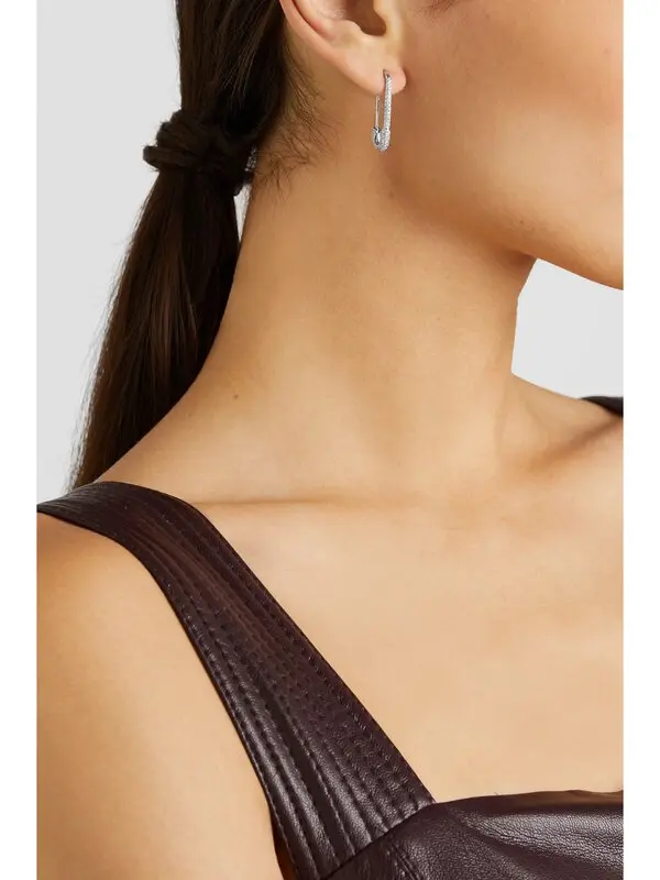 ANITA KO Safety Pin Single Earring - Silver