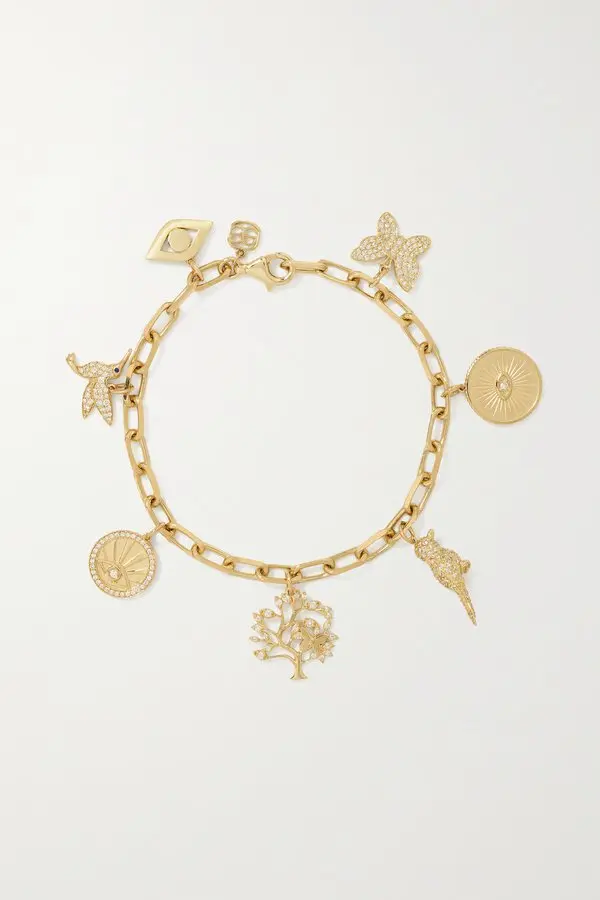 SYDNEY EVAN Combo 14-karat Diamond And Sapphire Bracelet