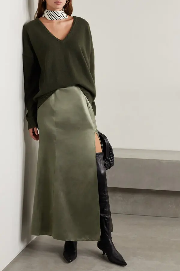 Bite Studios Organic Silk-satin Maxi Skirt
